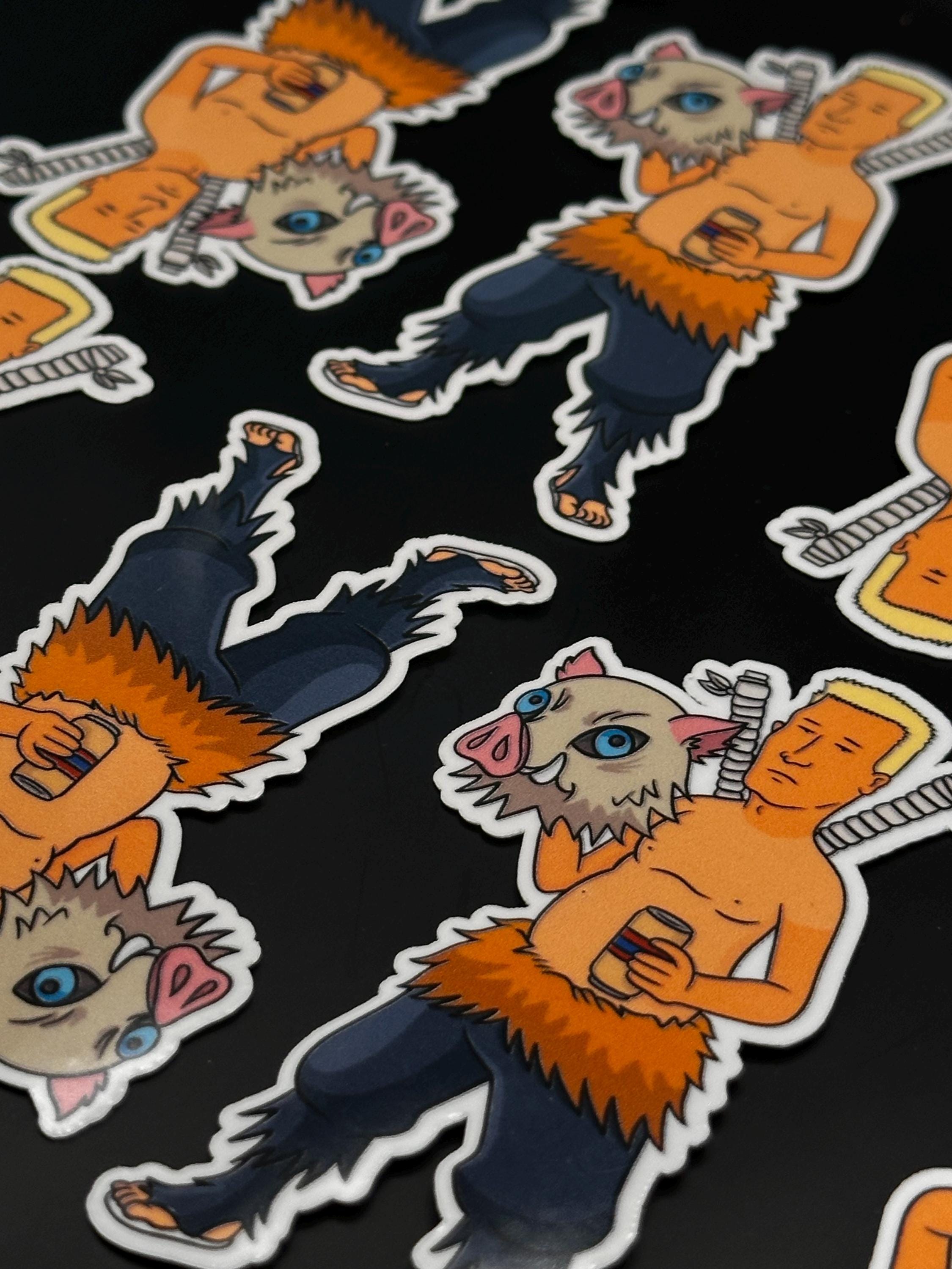 Boomhauer Inosuke Sticker – Demon Slayer X King of the Hill Mashup ...