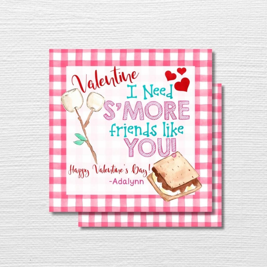 Valentine Favor Tags or Stickers | Kids Classroom Favors | Watercolor ...