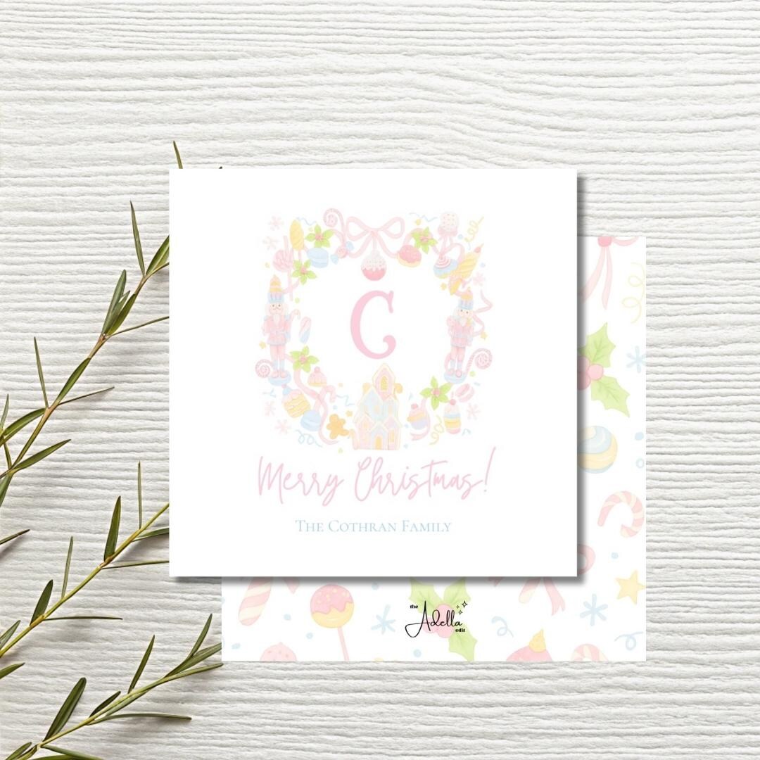Watercolor Christmas Sweets Gift Tags | Grand Millennial Favor Stickers ...