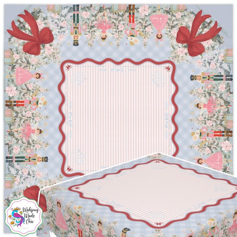 Mahjong Mat Blue With Rules - Etsy