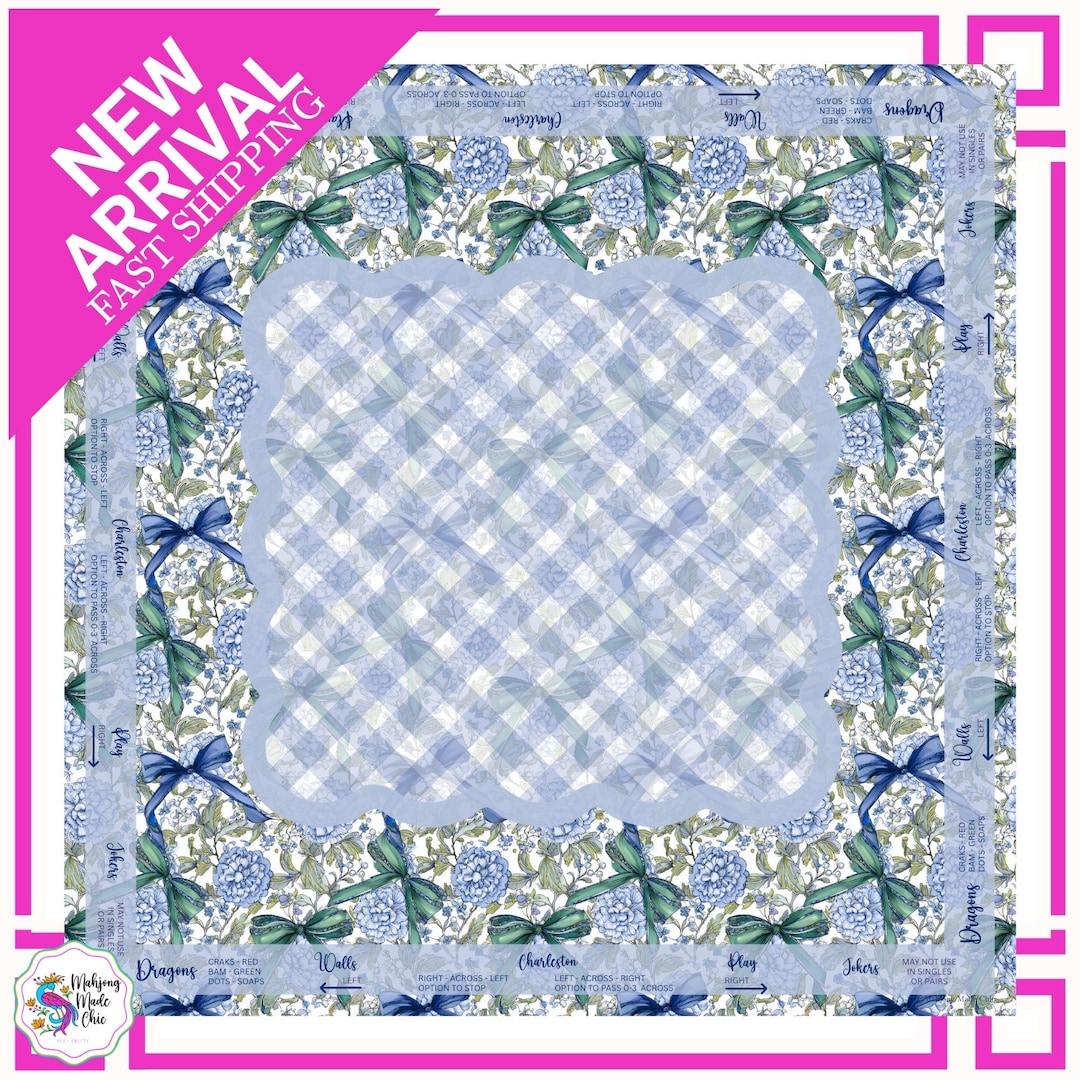 Mahjong Mat With Instructions, Neoprene Mahjongg Mat With Directions ...