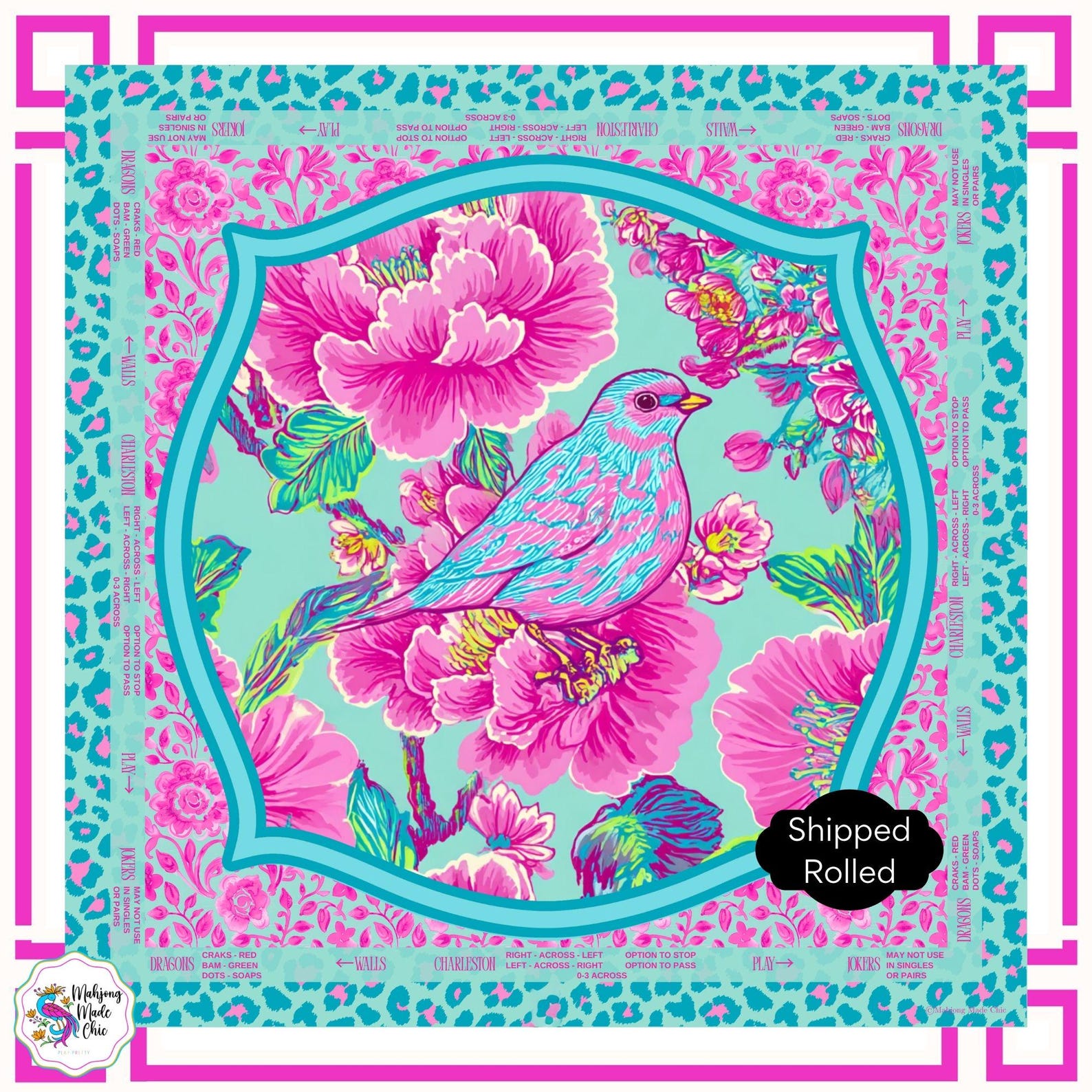 Mahjong Mat With Instructions, Neoprene Mahjongg Mat With Directions ...
