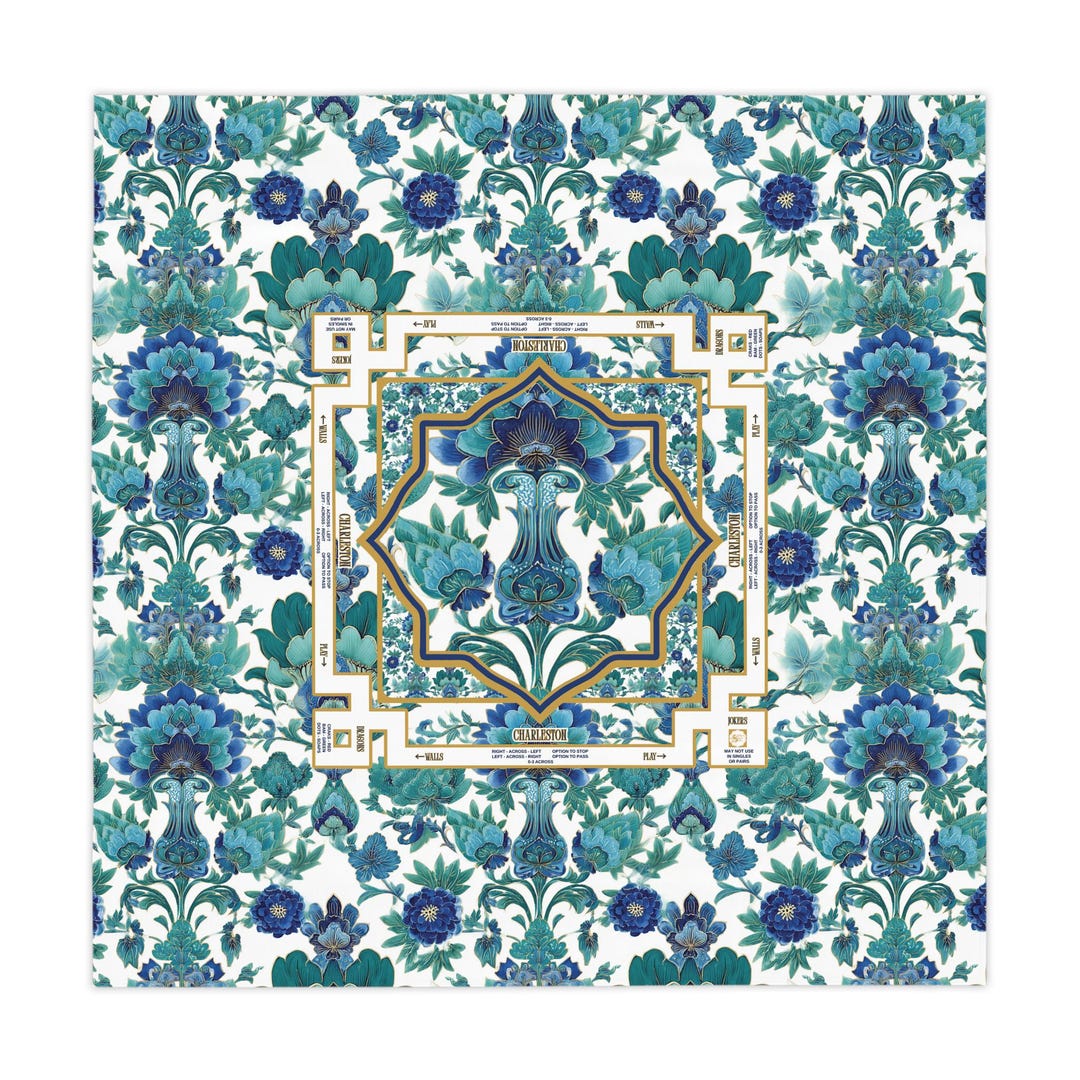 Imperial Keepsake Blue Mahjong Tablecloth | Mahjong Rules Directions ...