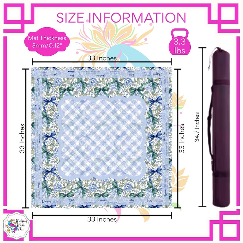 Mahjong Mat With Instructions, Neoprene Mahjongg Mat With Directions ...
