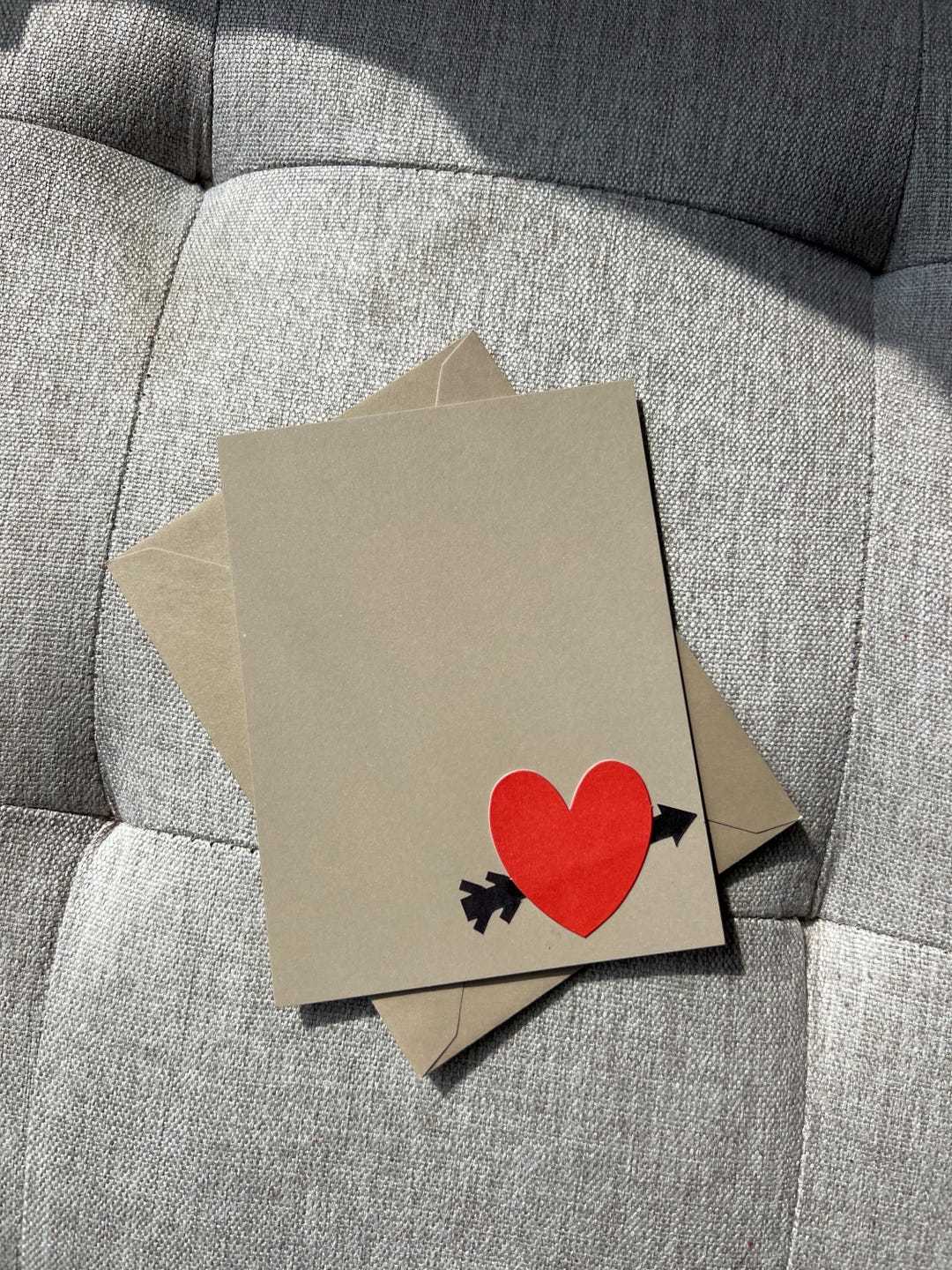Handmade Arrowed Heart Paper Cutout Card - All Occasion 4x5 In - Etsy