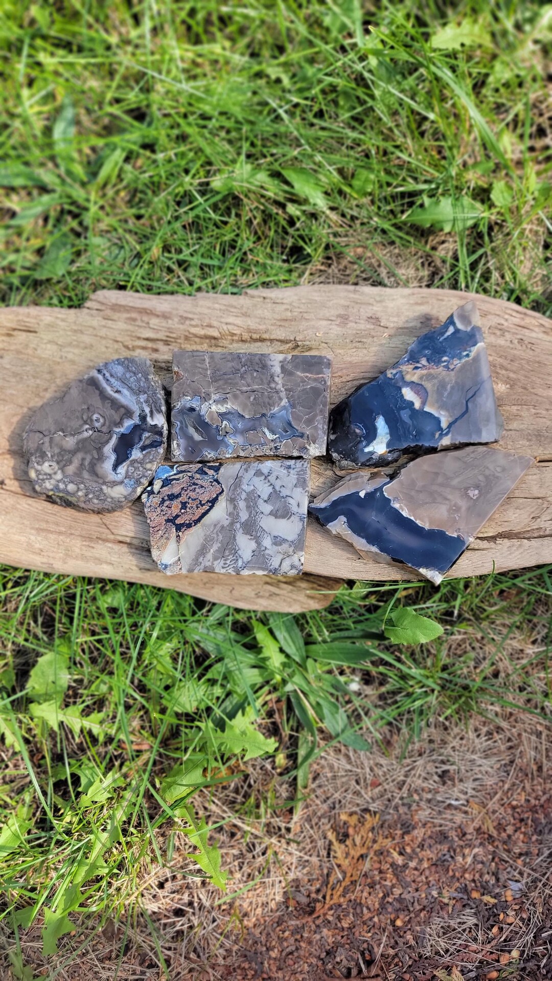 Polished Volcano Agate Slab: UV Reactive, Host Rock Inclusions - Etsy