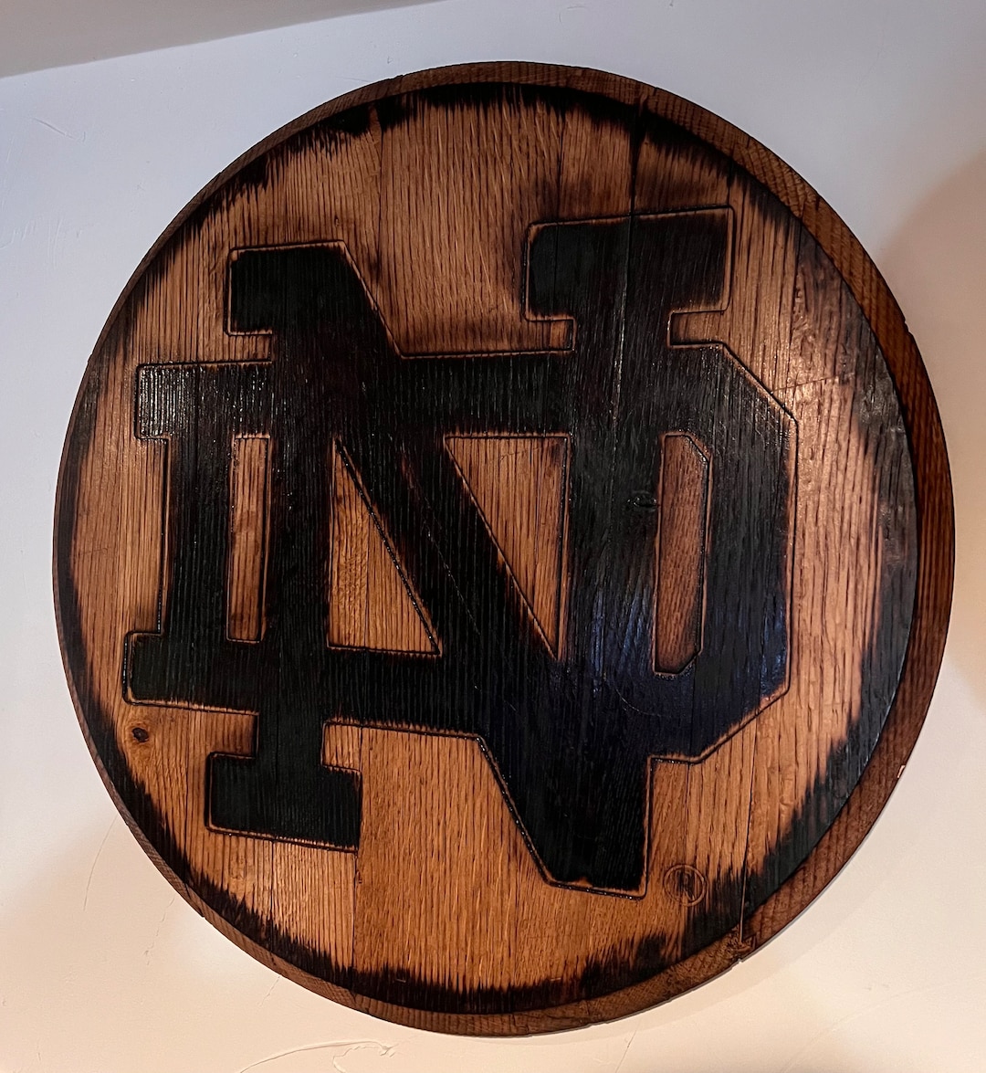 Vintage ND Bourbon Barrel Head Sign (officially Licensed) Distressed ...