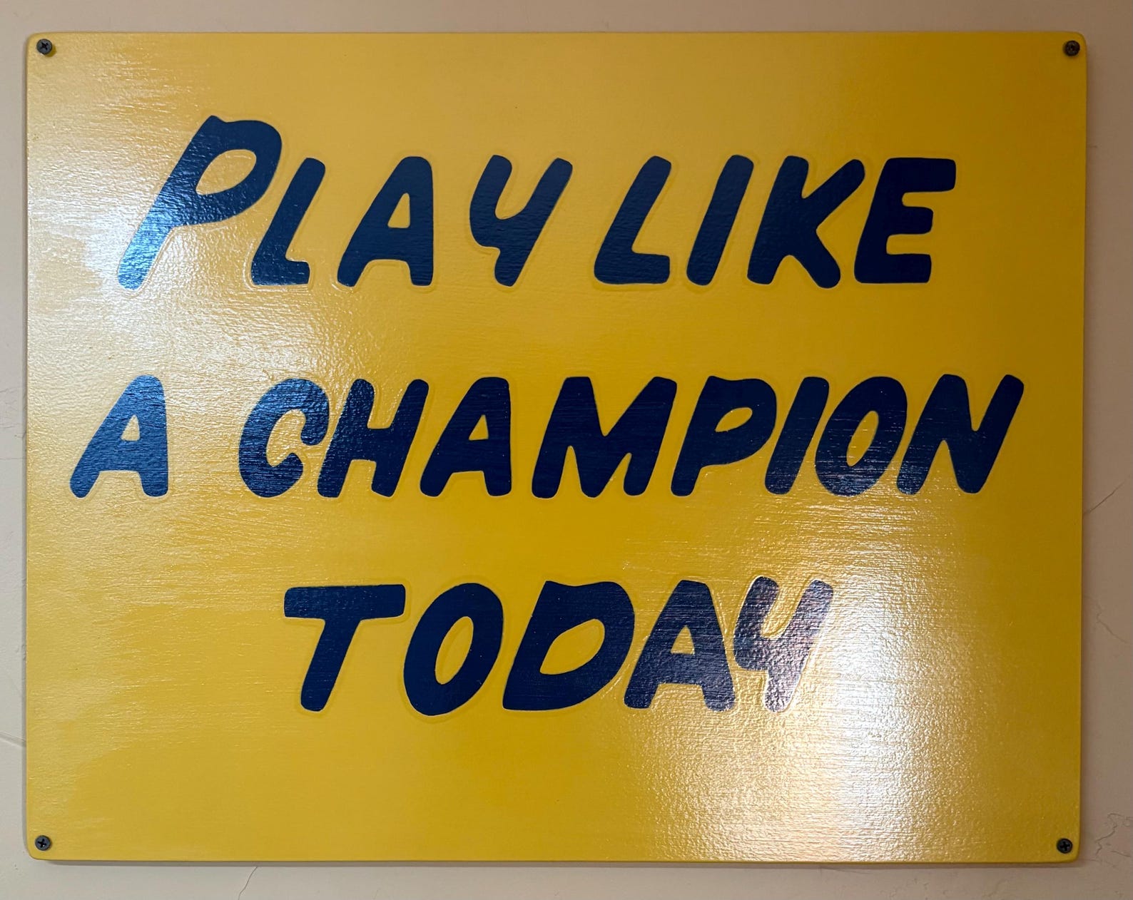 Play Like A Champion Today Travel Sign Replica Officially Licensed ...