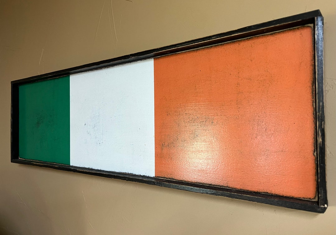 Ireland Flag - Framed Hand Painted Wood Decor - Etsy