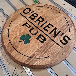 Custom Pub Whiskey Barrel Head Sign - Etsy