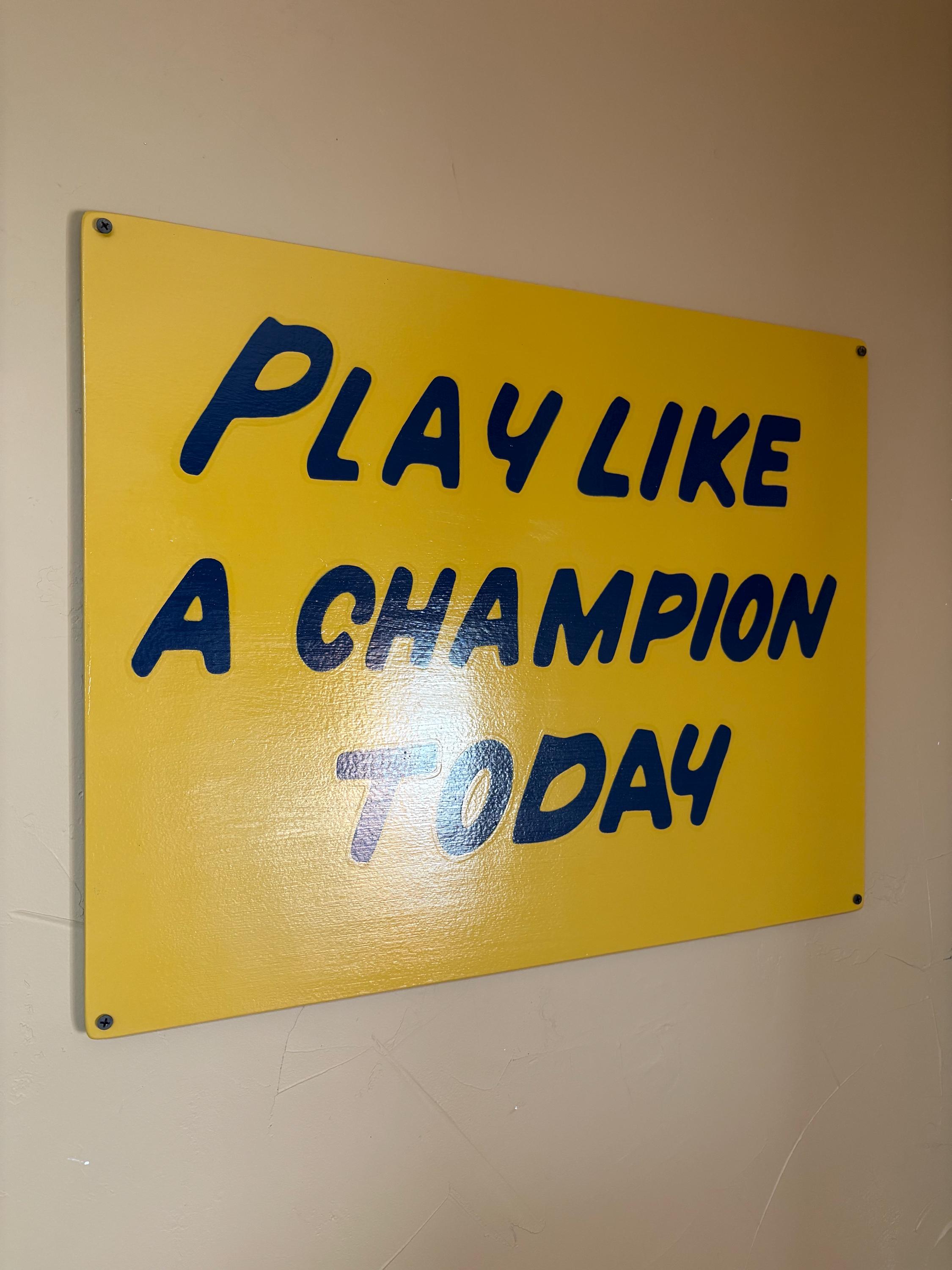 Play Like A Champion Today Travel Sign Replica Officially Licensed ...