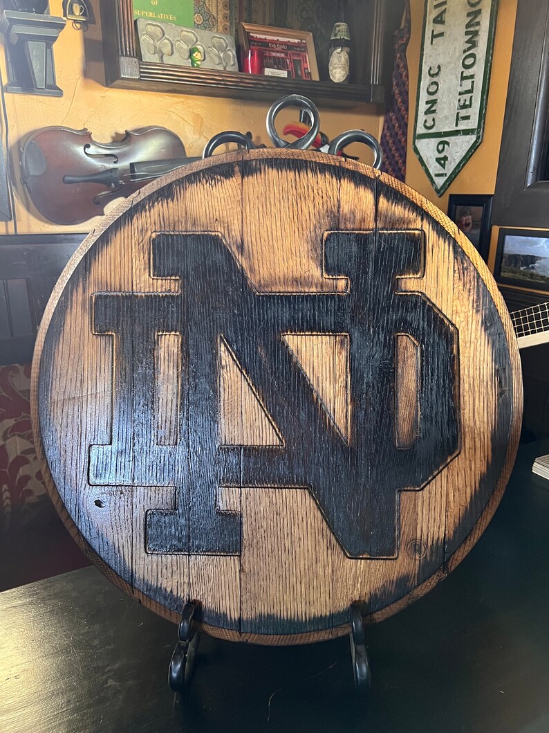 Vintage ND Bourbon Barrel Head Sign officially Licensed Distressed ...