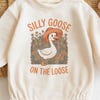 Custom One Silly Goose in Garden Hand Embroidered Dress for Girls,soft ...