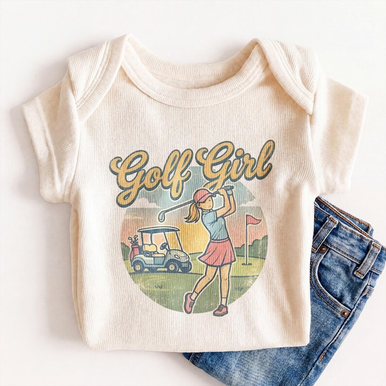 Golf Girl Baby Onesie® - Cute Retro Golf Bodysuit for Baby Girls - Etsy