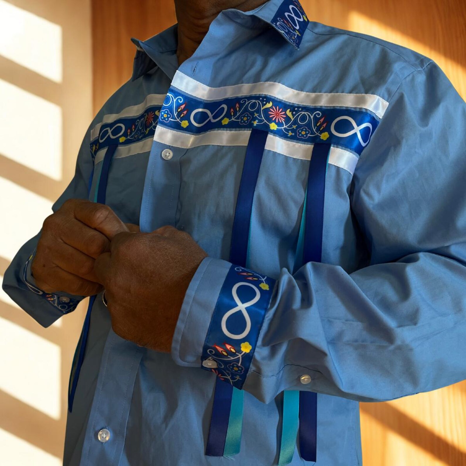 Métis Ribbon Shirt – Mens & Boys Indigenous Shirt, Powwow Regalia ...