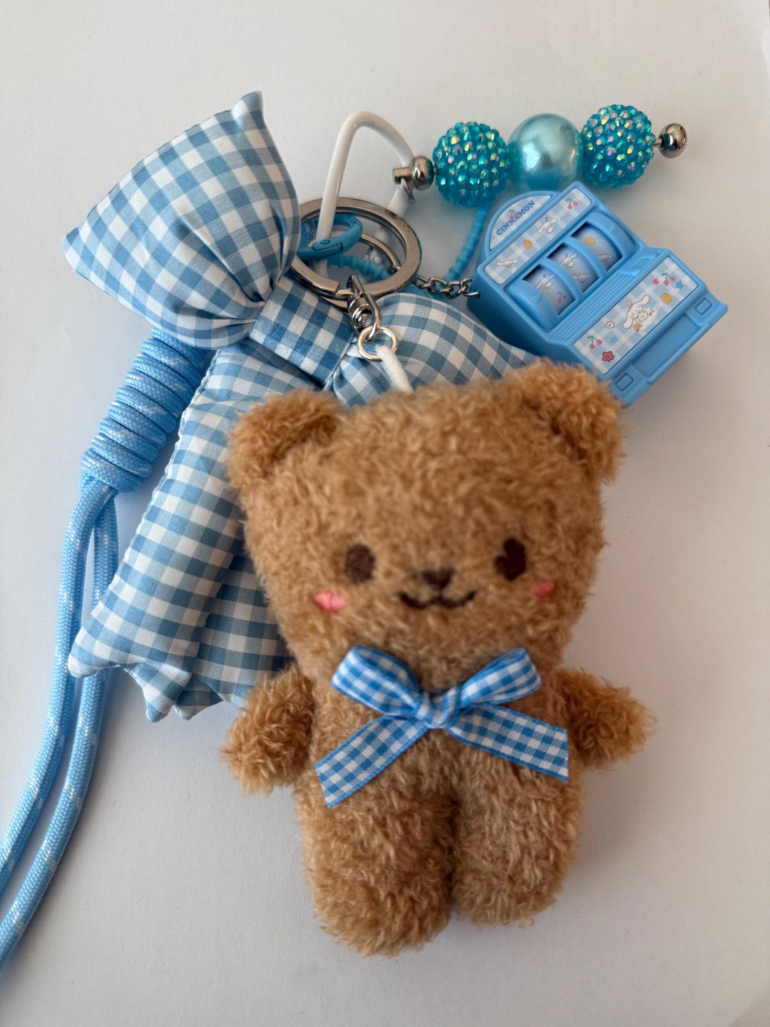 Teddy Bear Bag Charm | Cinnamoroll Slot Machine Keychain - Etsy