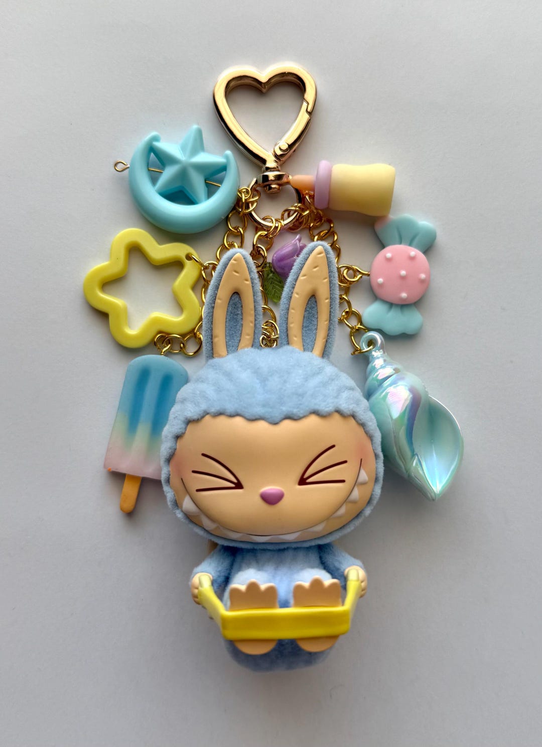 Popmart Lazy Yoga Labubu Keychain “stretch Out” - Etsy
