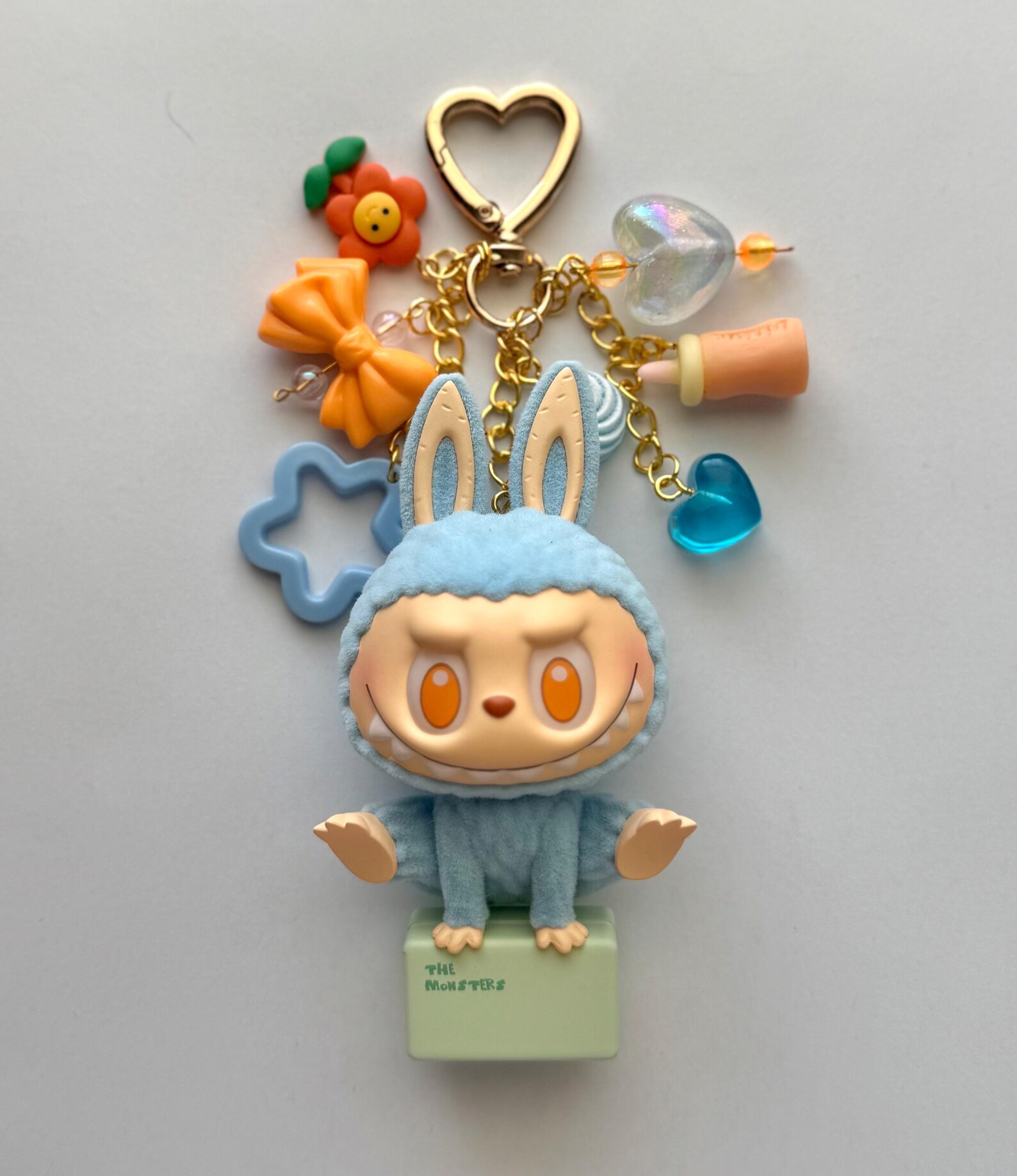 Popmart Lazy Yoga Labubu Keychain “show Off” - Etsy