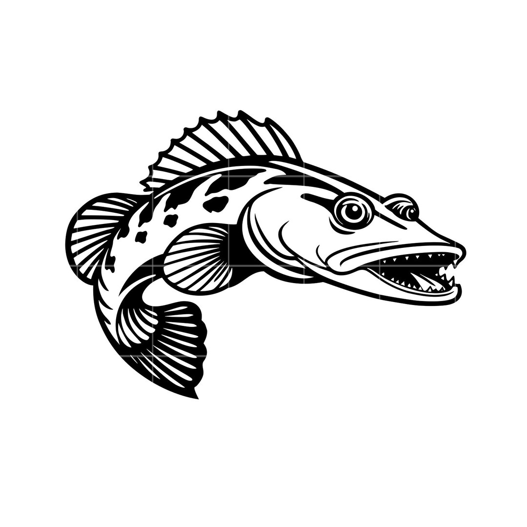 Dusky Flathead Fish Vector | Minimalist Fishing Clipart (svg, Png, Eps ...