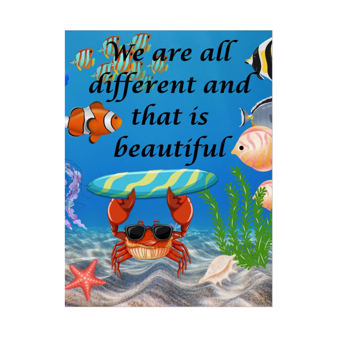 We Are All Different Poster - Etsy