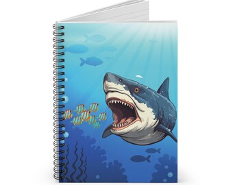 Personalised A5 Notebook, Whale Shark Journal, Lined Pages, Sea Life ...