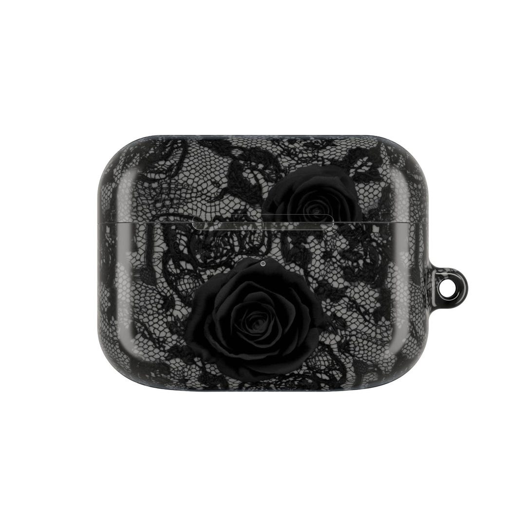 Black Lace Rose AirPod Case | Floral Gothic Pattern - Etsy
