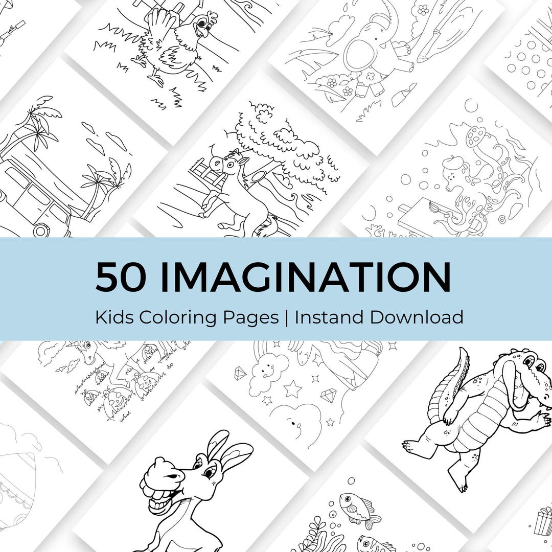 Imagination Coloring Pages for Kids | Creative Coloring Book Printable ...