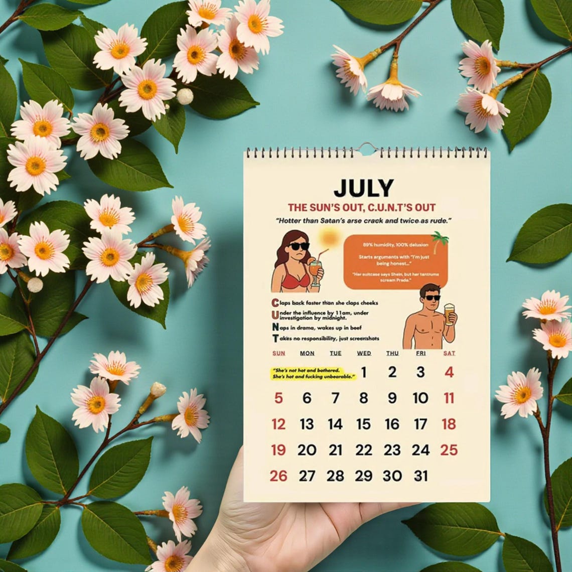 2026 Funny Adult Wall Calendar -sarcastic Office Humor Planner -gag ...