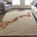 Hand-tufted Wool & Silk Area Rug, Abstract River Design, Modern Carpet ...