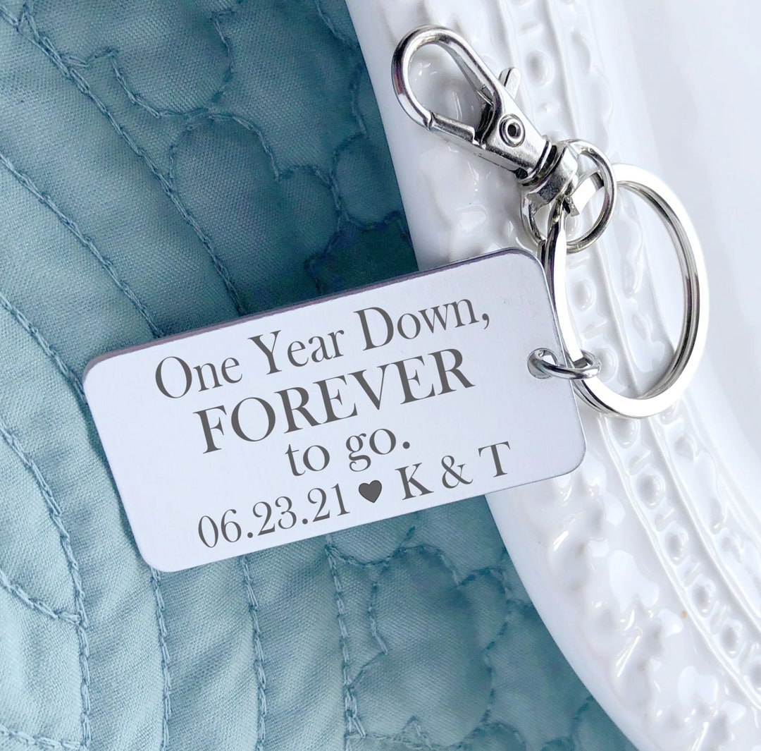 1st Anniversary Keychain - First Anniversary Gift - Anniversary ...