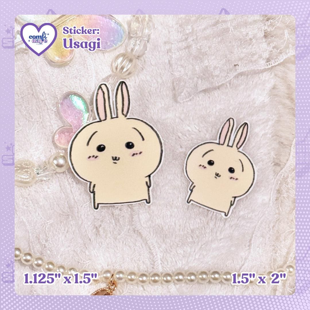 Derpy Usagi - Chiikawa-inspired Stickers by Comfi Daye Studios - Etsy