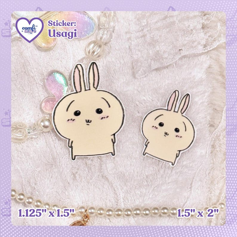 Derpy Usagi - Chiikawa-inspired Stickers by Comfi Daye Studios - Etsy