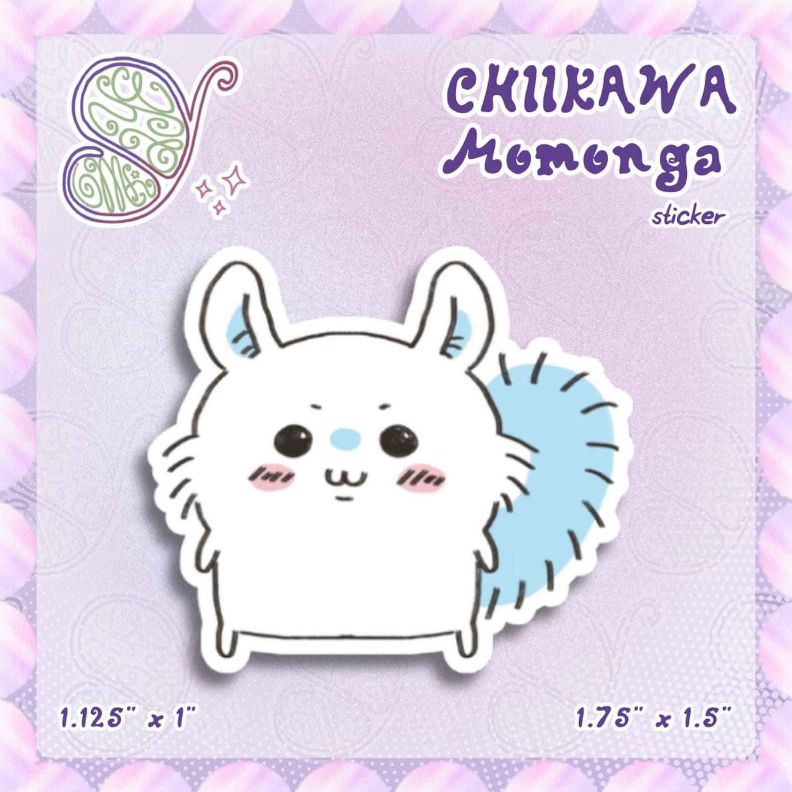 Derpy Momonga - Chiikawa-inspired Stickers by Comfi Daye Studios - Etsy