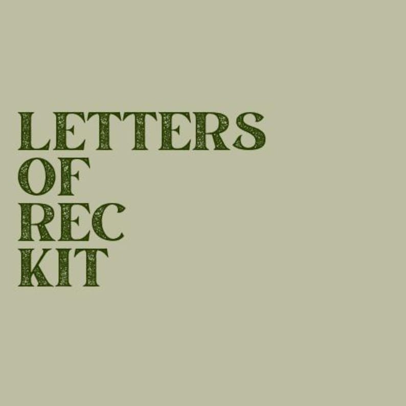 Letter of Recommendation Prep Kit | Brag Sheet, Request and Thank You ...