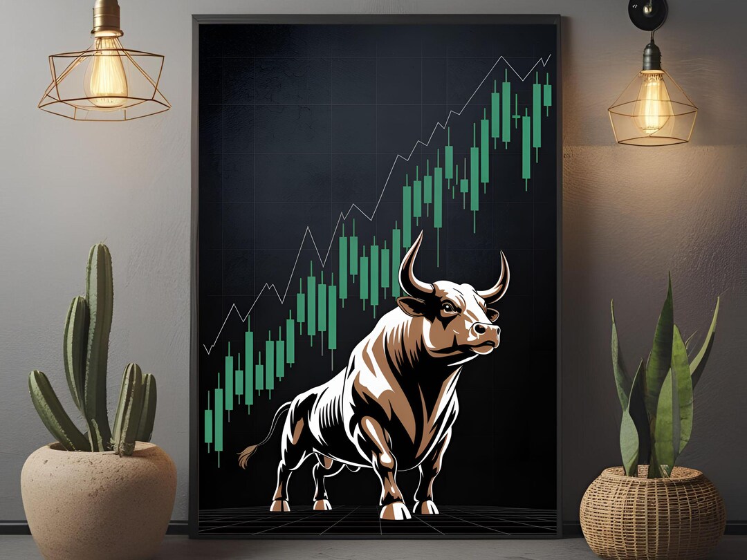 Bull Market Poster: Motivational Stock Trading Art - Etsy