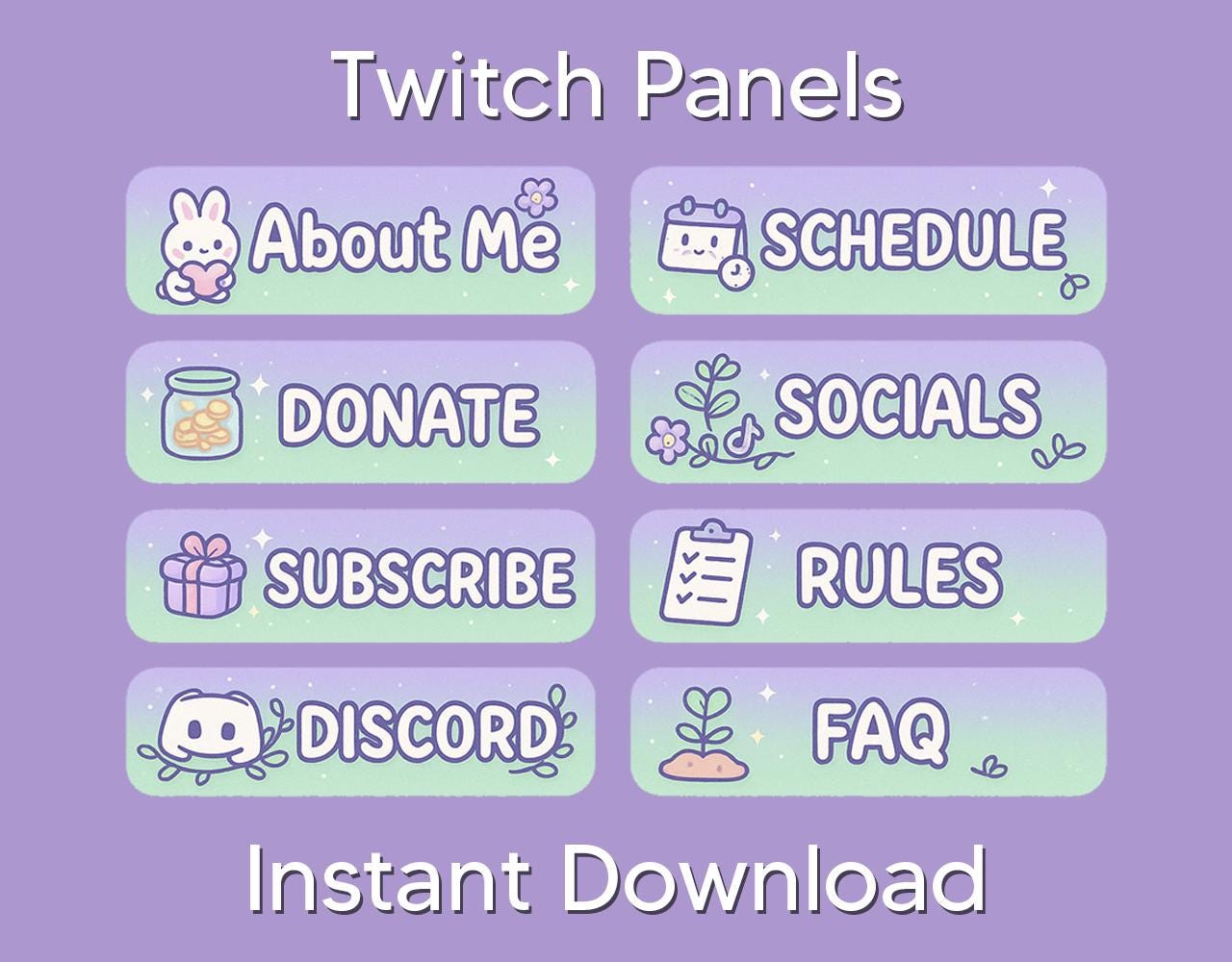 Cute Twitch Panel - Etsy
