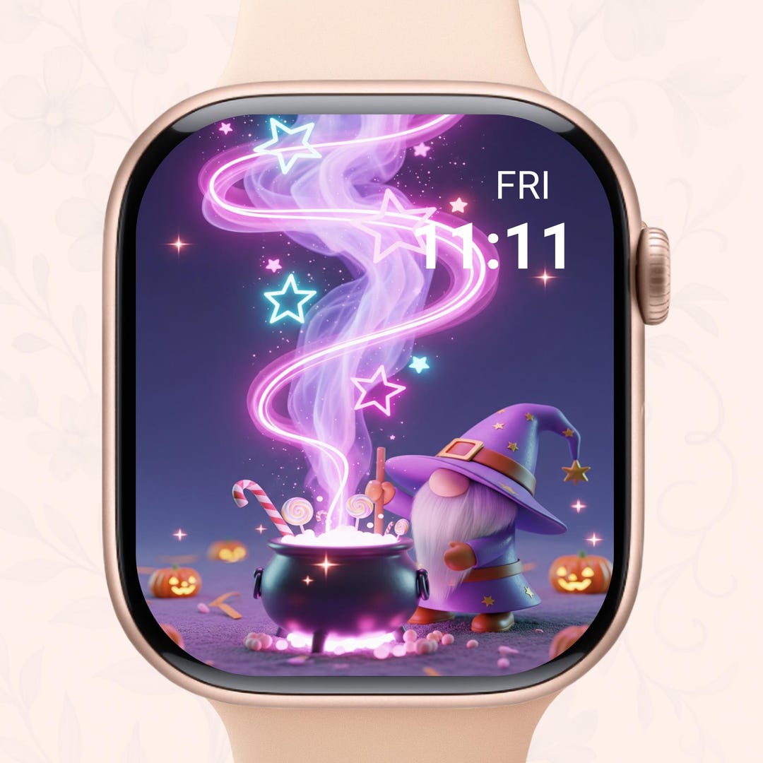 Halloween Gnome Apple Watch Wallpaper: Spooky Fall Digital Download - Etsy