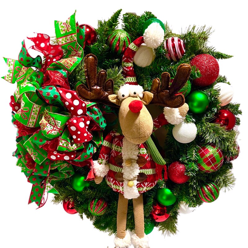 Reindeer Wreath - Etsy