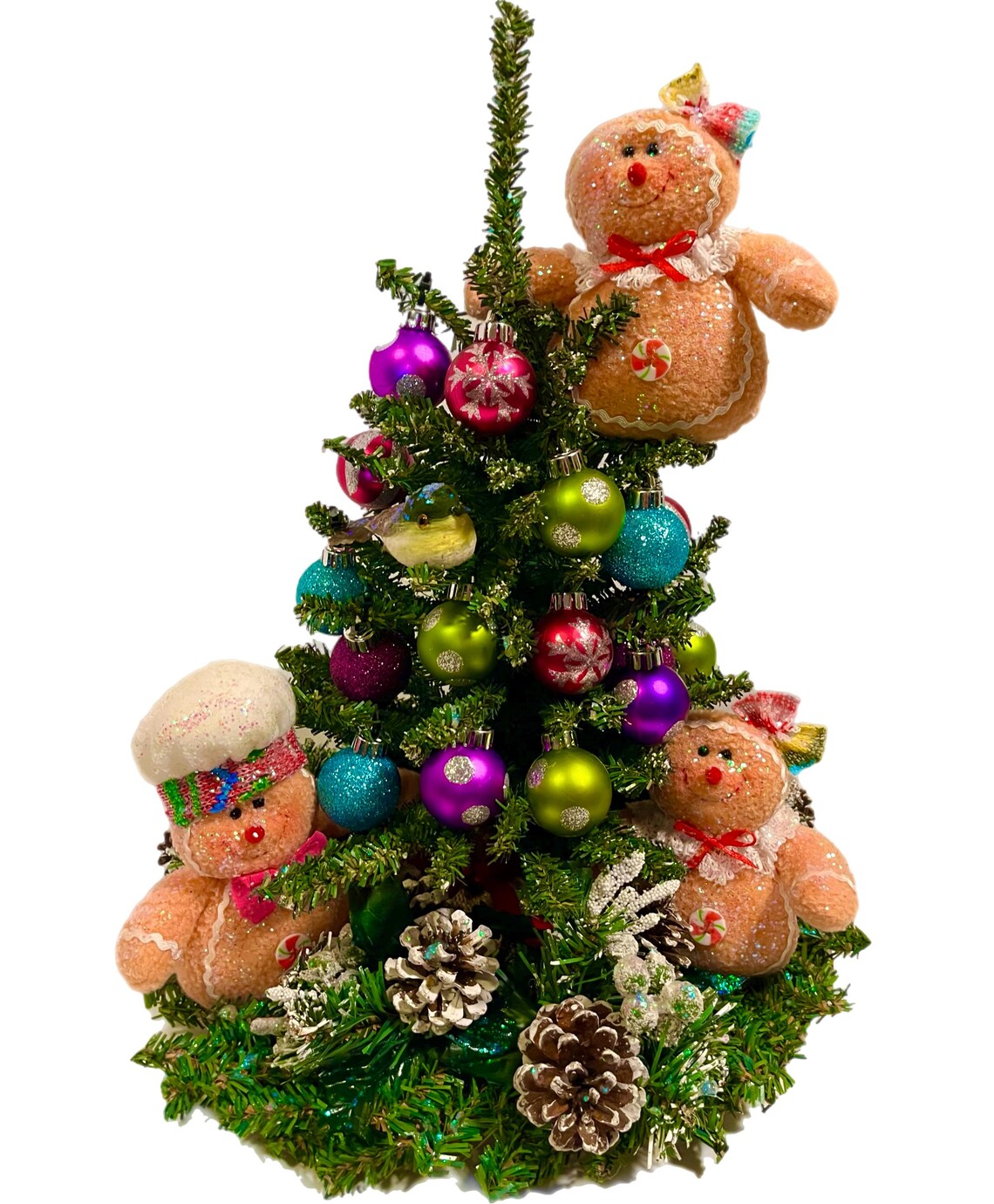 Gingerbread Christmas Tree Centerpiece Floral Arrangement - Etsy