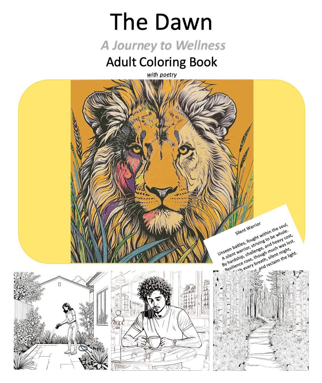The Dawn: A Coloring Journey to Wellness. Coloring Book for Adults ...