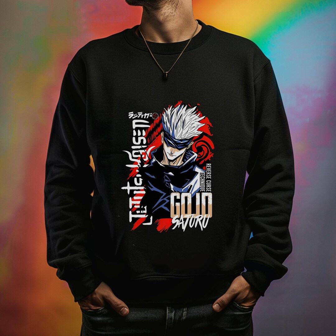 Satoru Gojo Sweatshirt: Jujutsu Kaisen Anime Graphic Tee - Comfort ...