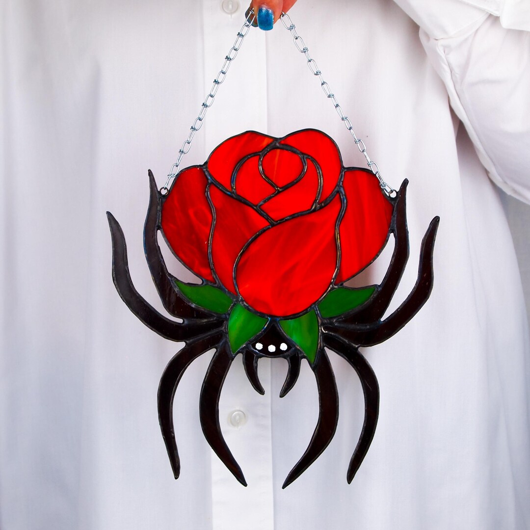 Stained Glass Rose Suncatcher, Mom Birthday Gift, Unique Gift for Mom ...