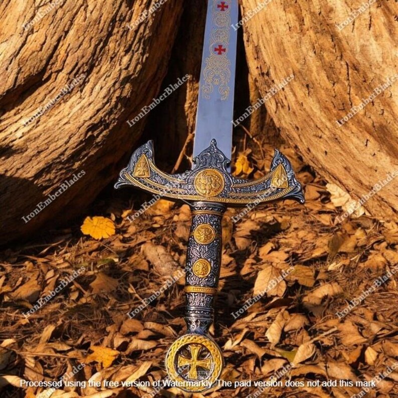 Handmade Knights Templar Sword – Stainless Steel Crusader Longsword ...