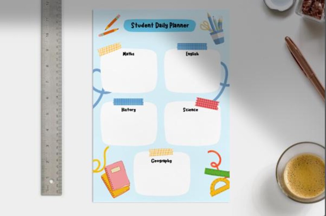 Editable Homeschool Daily Planner - Etsy
