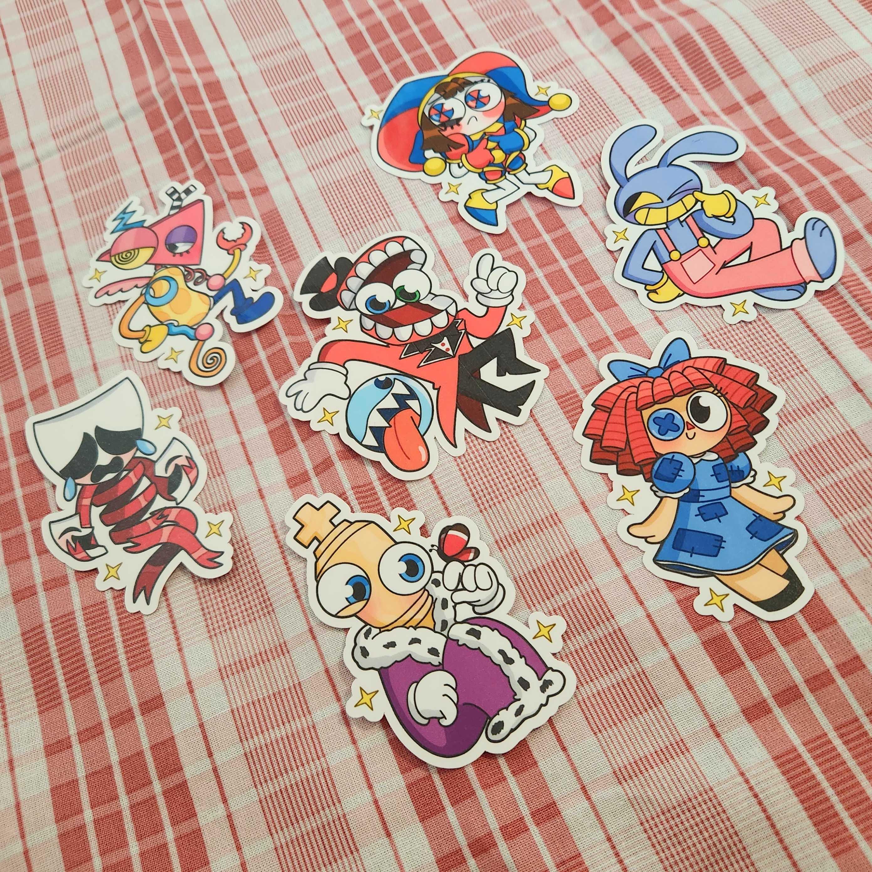 The Amazing Digital Circus Main Cast Vinyl Stickers - Pomni, Jax ...