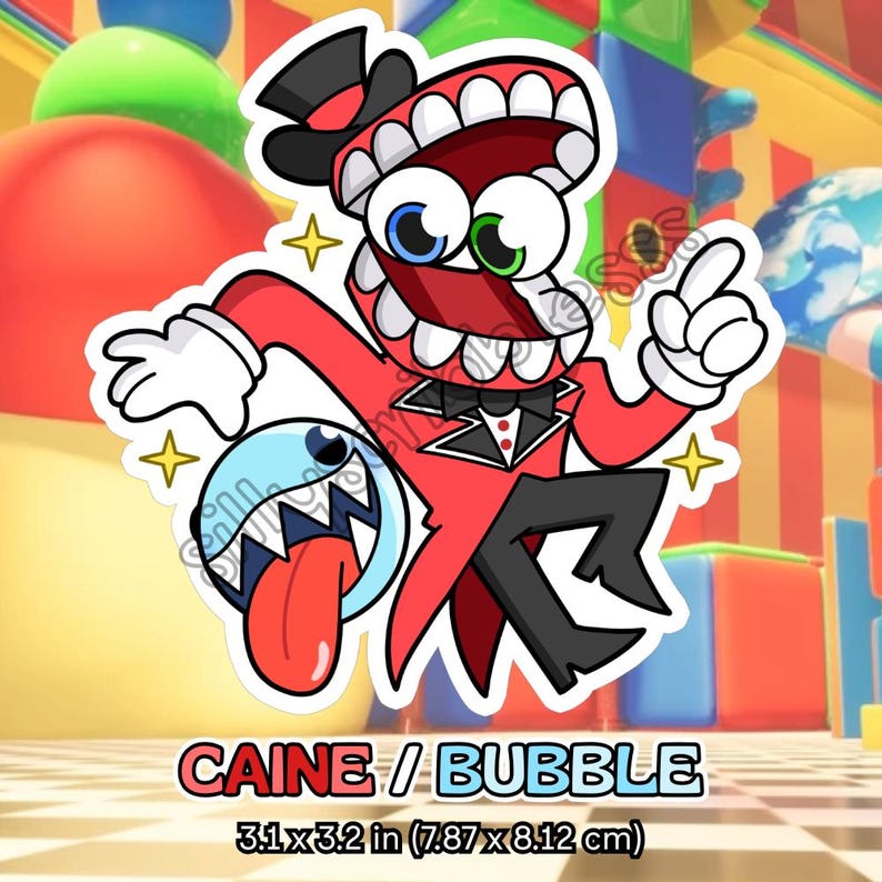 The Amazing Digital Circus Main Cast Vinyl Stickers - Pomni, Jax ...