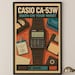 Casio Calculator Watch Poster: 80s Retro Tech Print (digital Download ...
