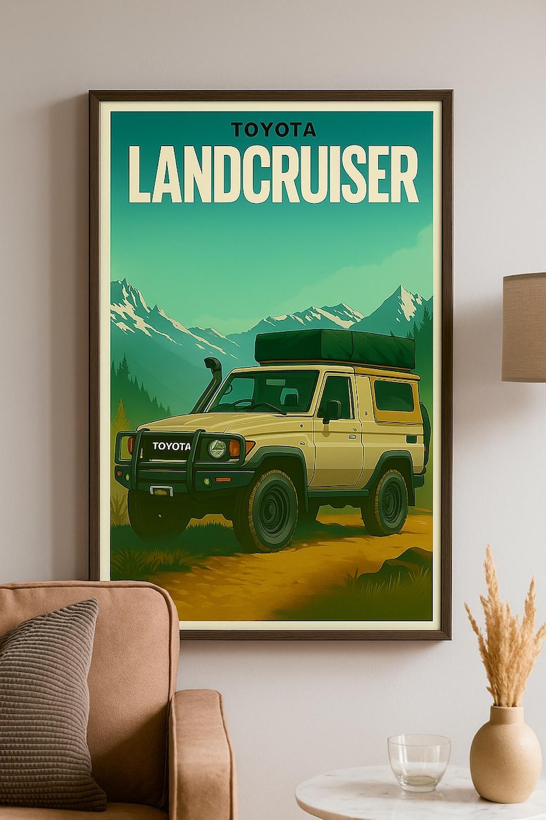 Toyota Land Cruiser 70 Series Poster: Vintage 4x4 Off-road Art (digital ...