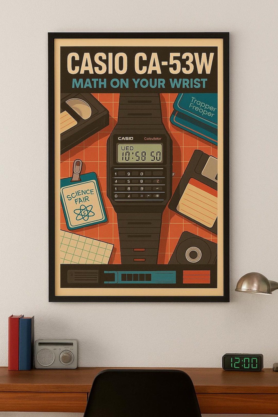 Casio Calculator Watch Poster: 80s Retro Tech Print (digital Download ...