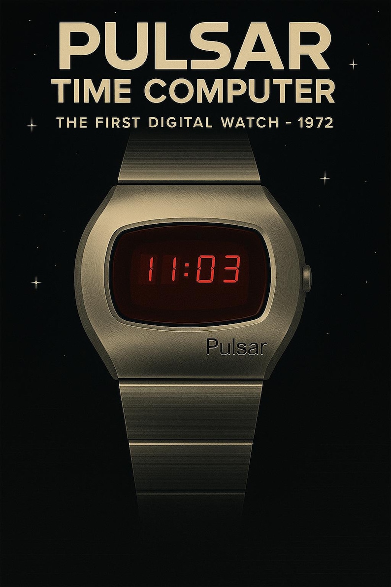 Pulsar LED Watch Poster: 1972 Retro Tech Print (digital Download) - Etsy